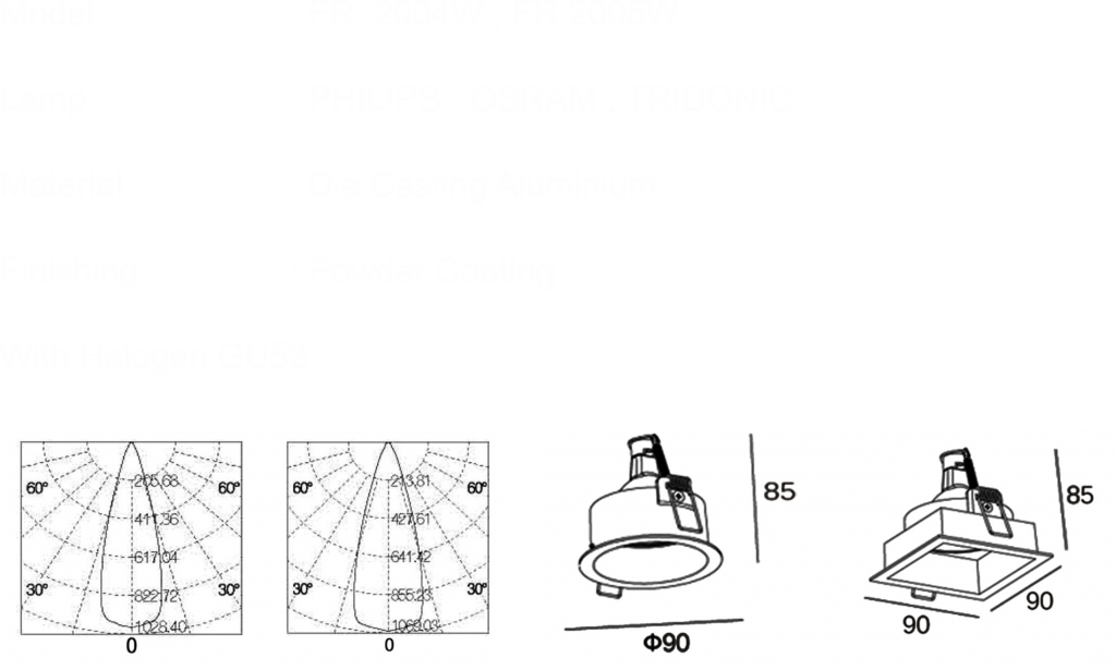 Downlight Spot – LED SERIES – FR 2005W – SAKA Lighting