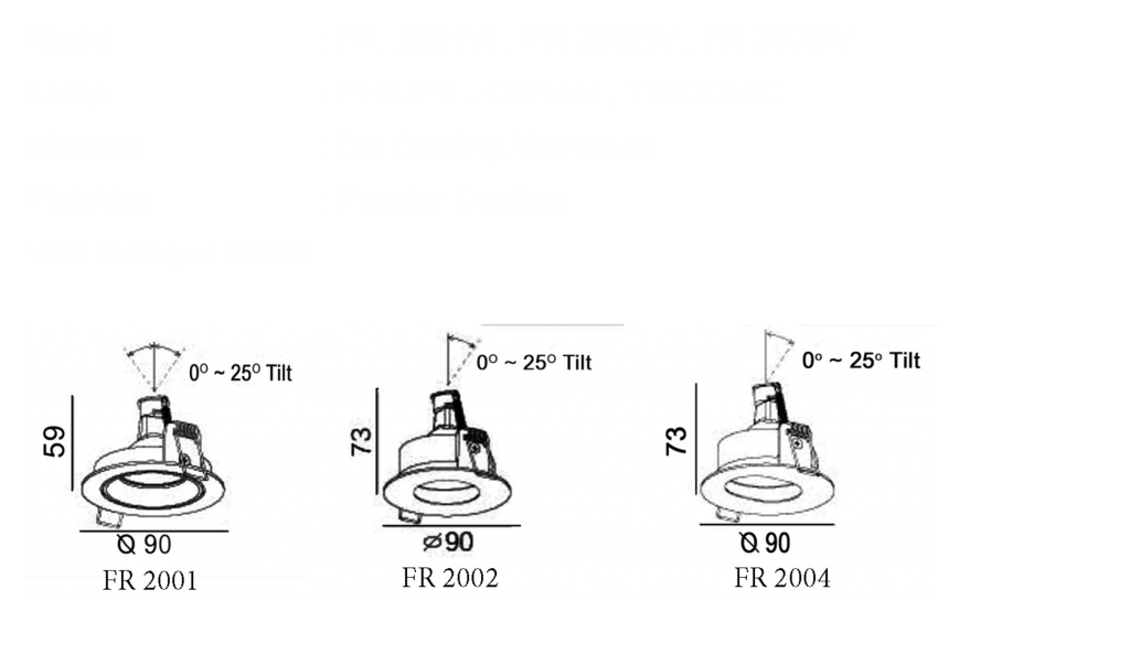 Downlight Spot – LED SERIES – FR 2001 – SAKA Lighting